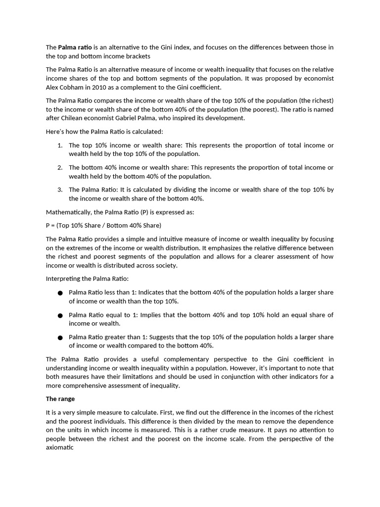 Inequality Measurement Notes | PDF | Coefficient Of Variation | Gini ...