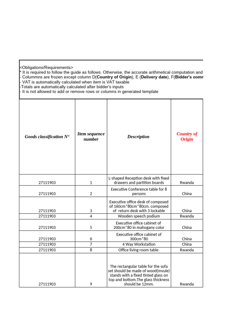 PriceOrBoqTemplate - Huye | PDF | Chair | Furniture