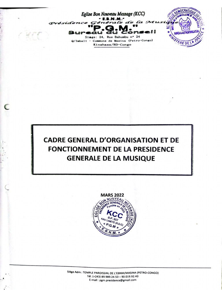 PGM - Cgof Légalisé | PDF