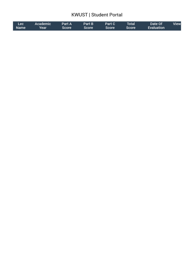 KWUST Student Portal | PDF