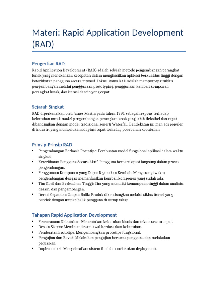 Materi RAD | PDF