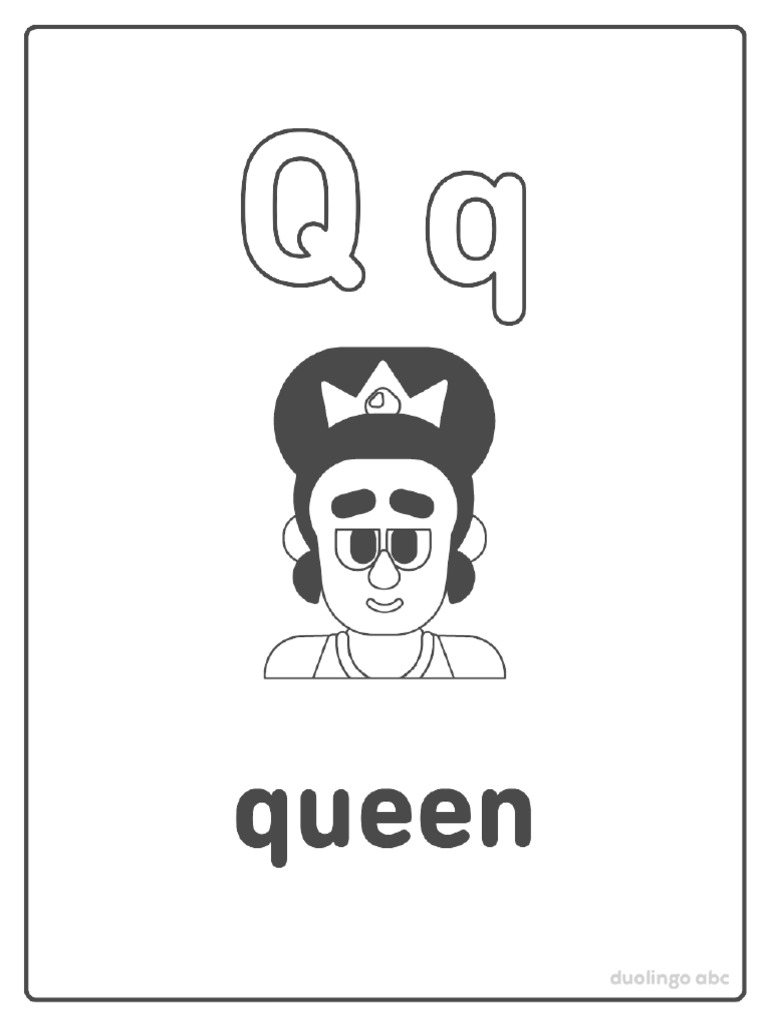 Duolingo ABC q Printable | PDF