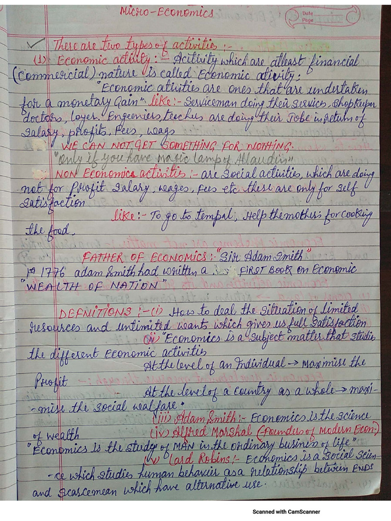 basics of Economics(chp.1) | PDF