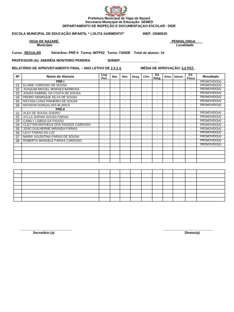 PRÉ II ANDRÉIA | PDF