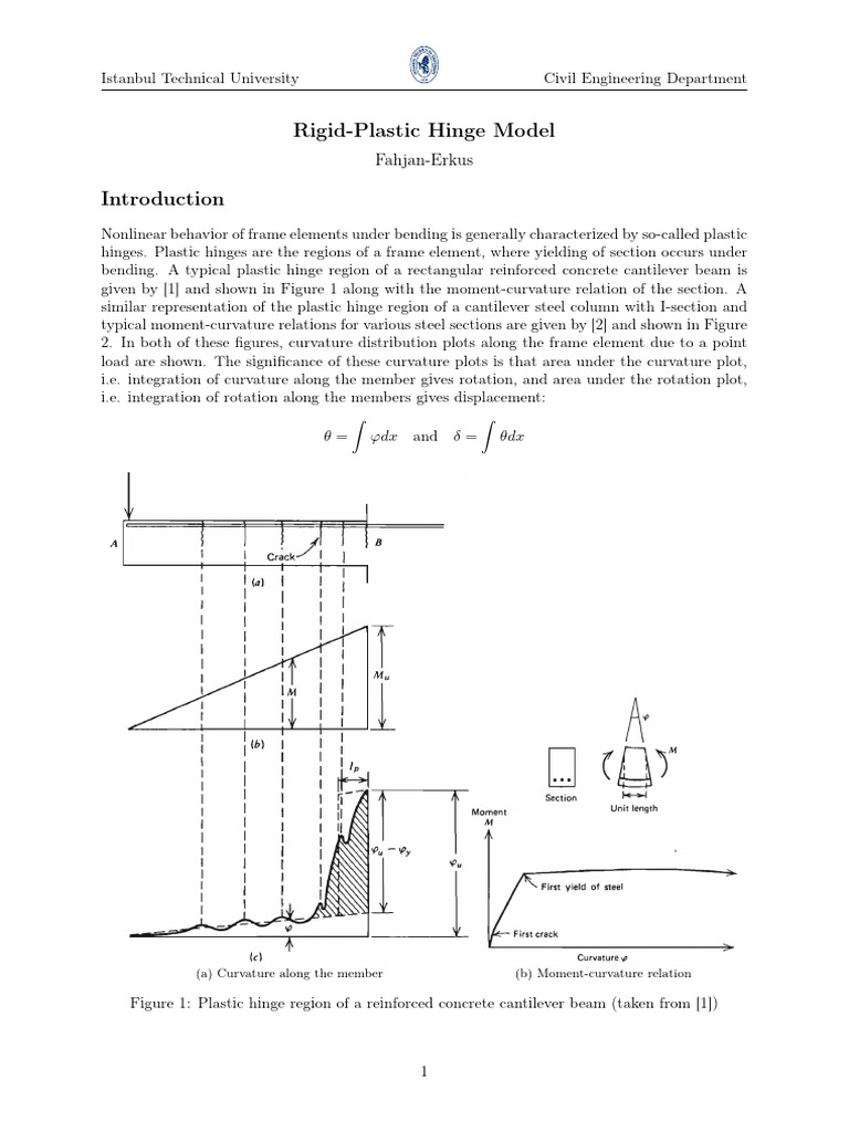 Rigid-Plastic Hinge Model in Structural Analysis | PDF | Bending | Reinforced Concrete