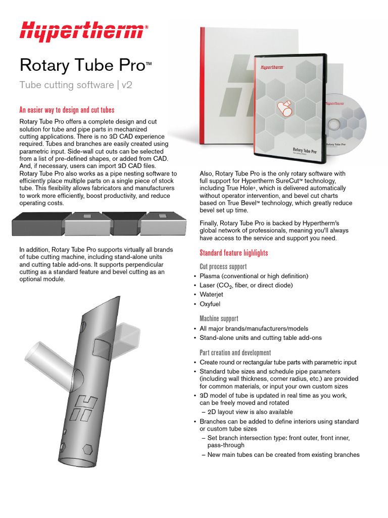 Rotary Tube Pro 2 Hypertherm | PDF | Computer Aided Design | 3 D ...