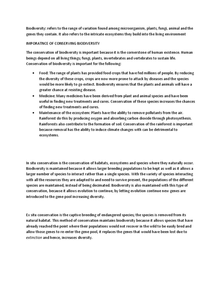 Biodiversity and Conservation | PDF | Genetic Diversity | Biodiversity