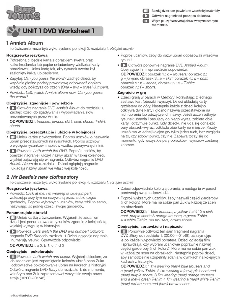 BT2 Unit 1 DVD Worksheets Teaching Notes | PDF