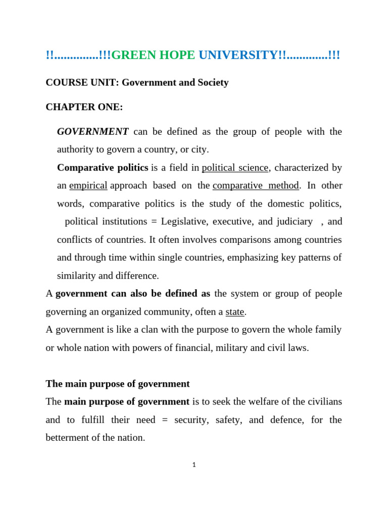 Gs - Chap 1 - Green Hope University | PDF | Society | Hunter Gatherer