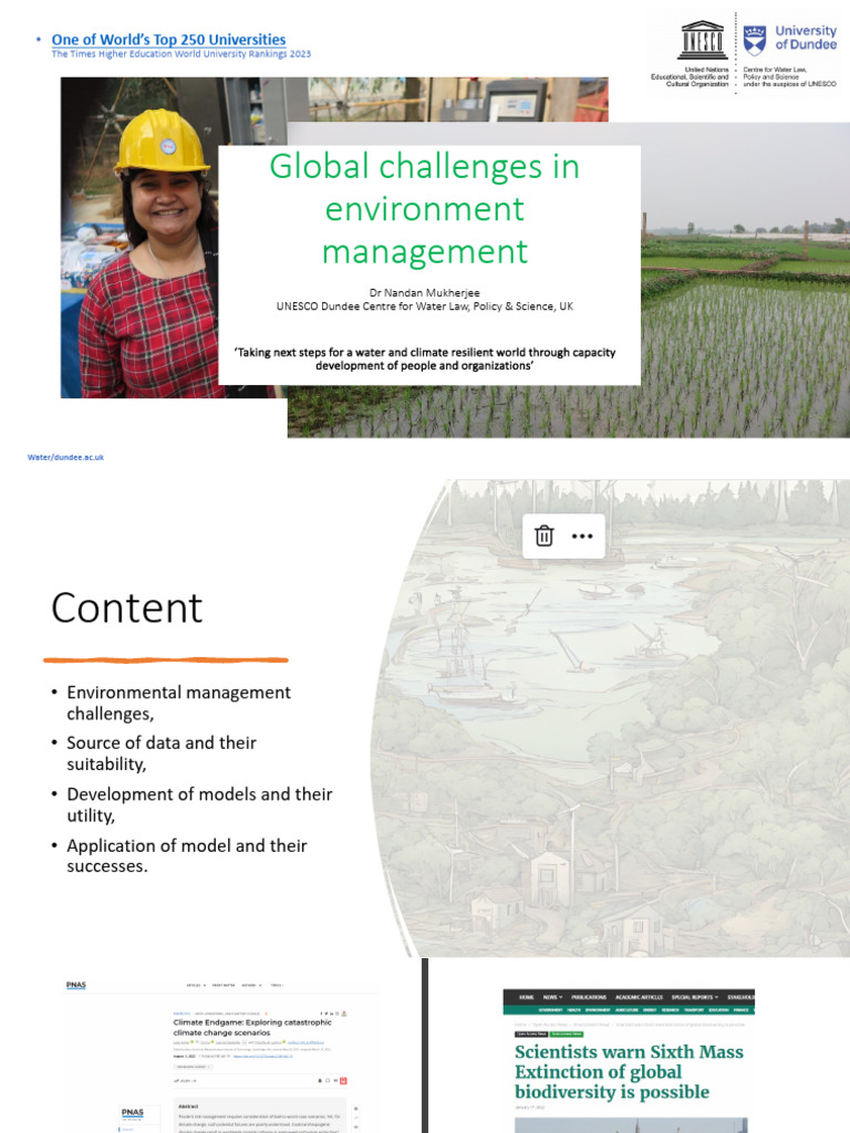 Environmental Challenges Sustainability MSC NM 20november2023 | PDF ...