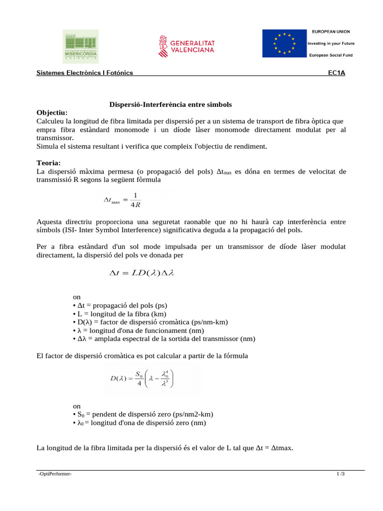 Pràctica FO2 - Dispersió | PDF