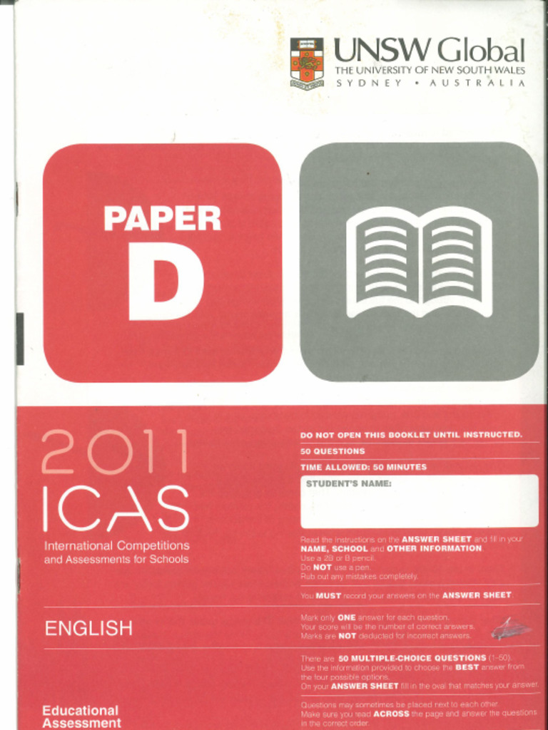 Icas English 2011 D | PDF
