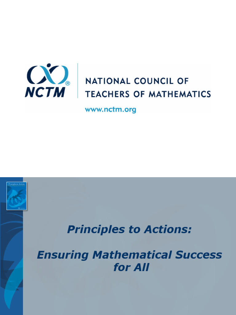 NCTM Principles to Actions Overview | PDF | National Council Of ...