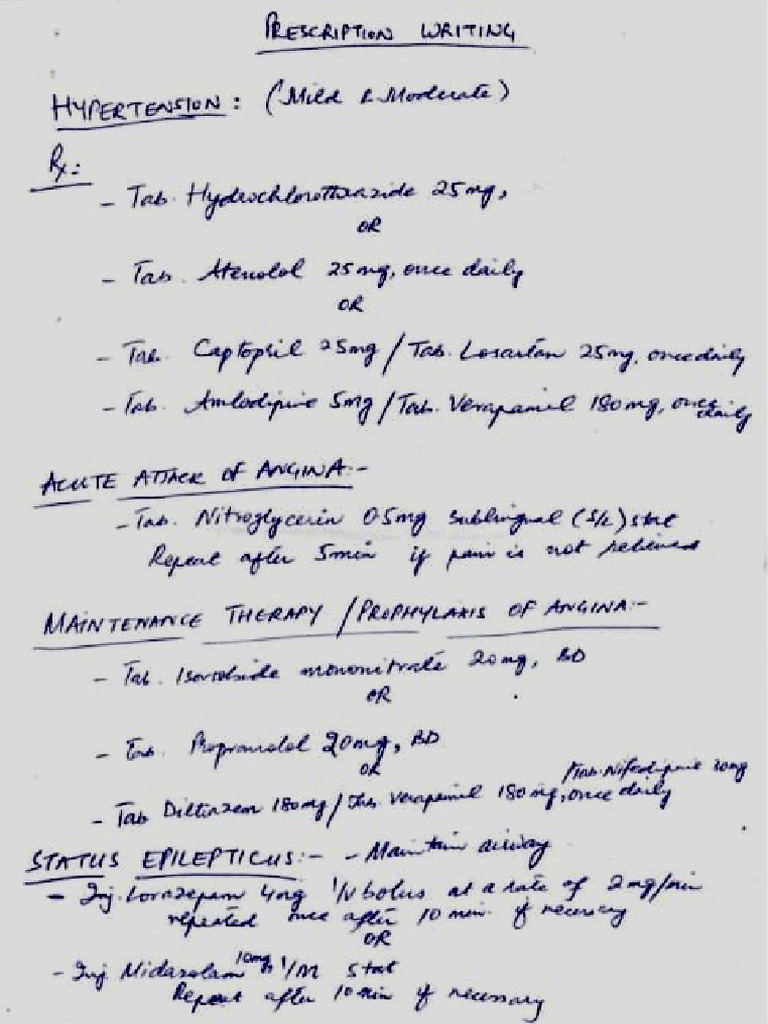 Prescription Writing DOCs | PDF