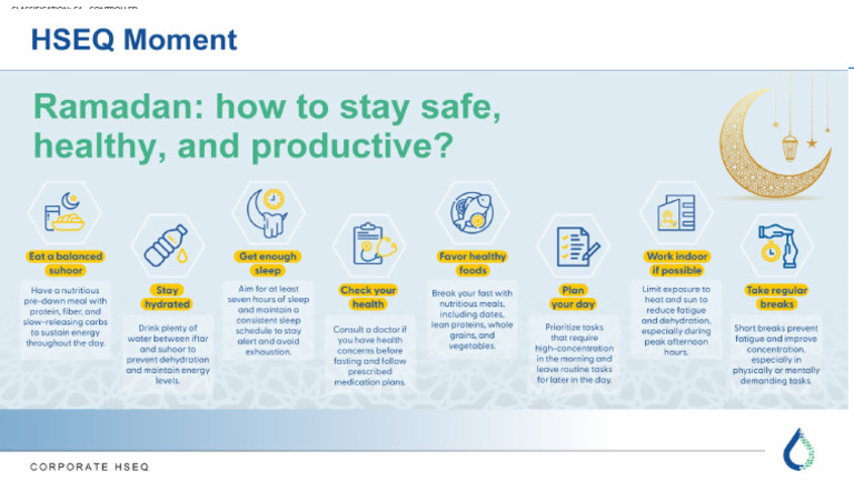 HSEQ Moment Ramadan PPT | PDF