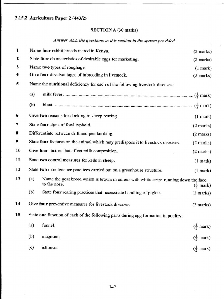 2015 Kcse Agriculture Pp2 | PDF