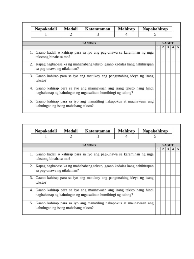 Thesis Questionare | PDF