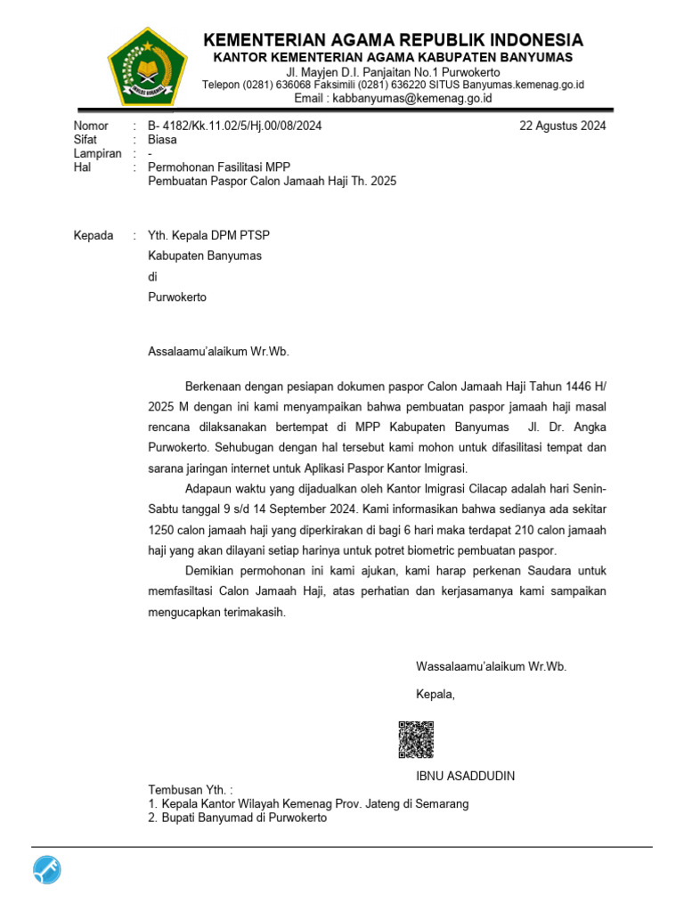 4182 - Surat Permohanan Tempat MPP | PDF