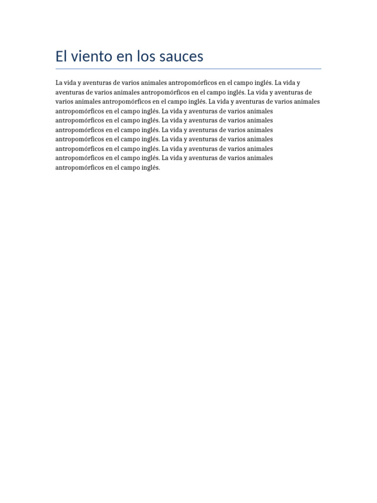 El Viento en Los Sauces Detailed | PDF