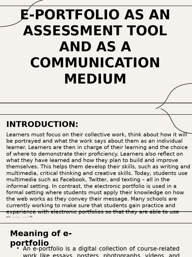 Lesson 7 e Portfolio | PDF | Learning | Constructivism (Philosophy Of Education)