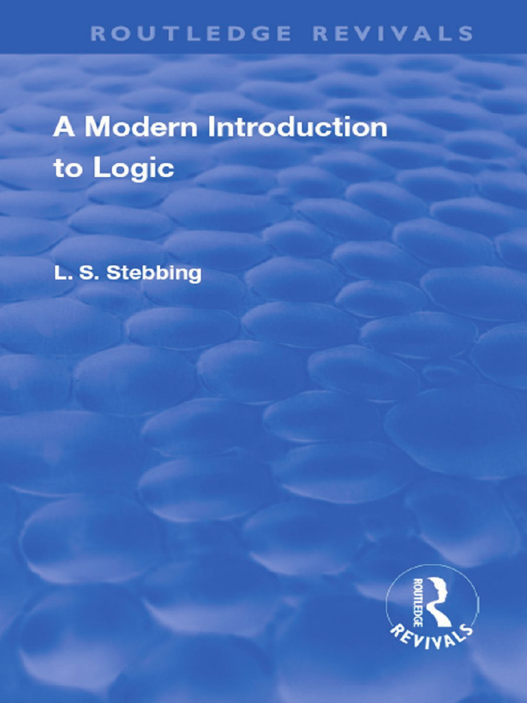Modern Introduction to Logic by Stebbing | PDF | Logic | Scientific Method
