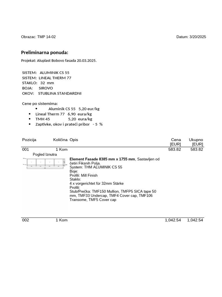 Kopija datoteke Preliminarna ponuda br. od dana 3_20_2025 | PDF