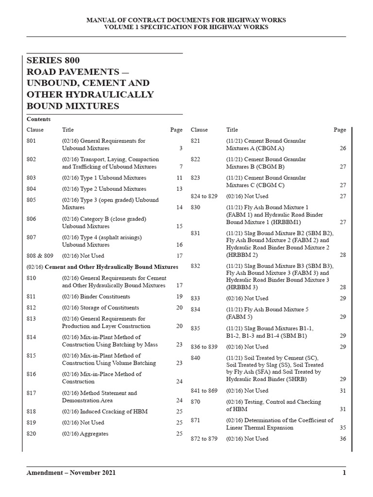 Highway Works Specification: Road Pavements | PDF | Construction ...