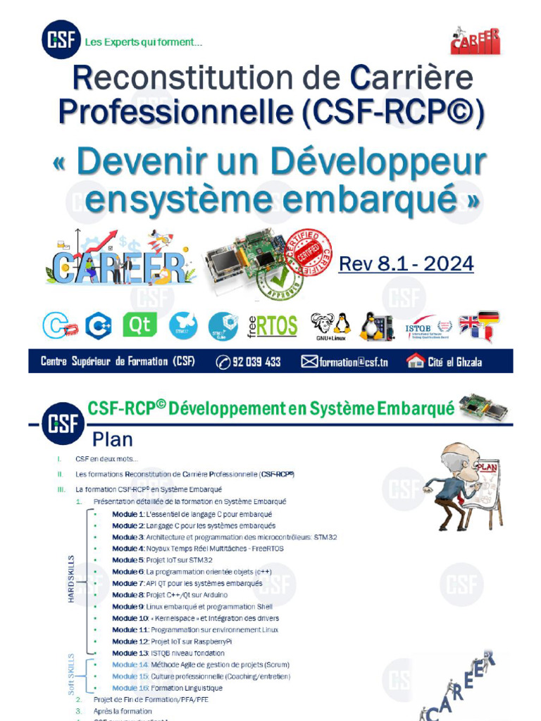 CSF RCP Dèveloppement en Systeme Embarqu 8V1 | PDF