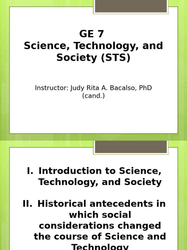 Introduction and History of STS in The World | PDF | Science | History ...