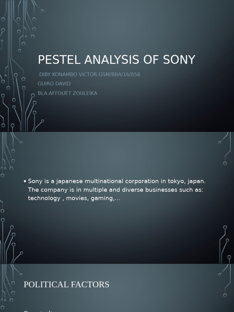 Pestel Analysis of Sony | PDF