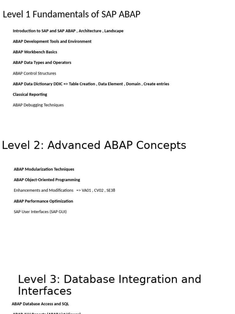 Level 1 Fundamentals of SAP АВАР: ABAP Control Structures | PDF | Class (Computer Programming ...