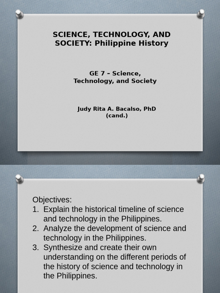 History of Science and Technology in The Philippines | PDF | Science ...