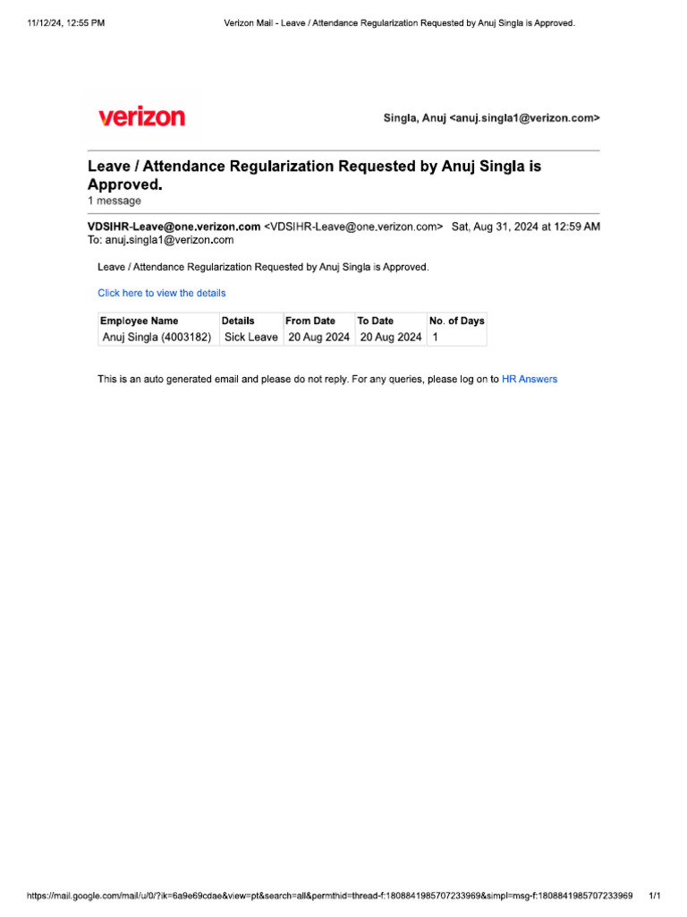 Leave Request | PDF