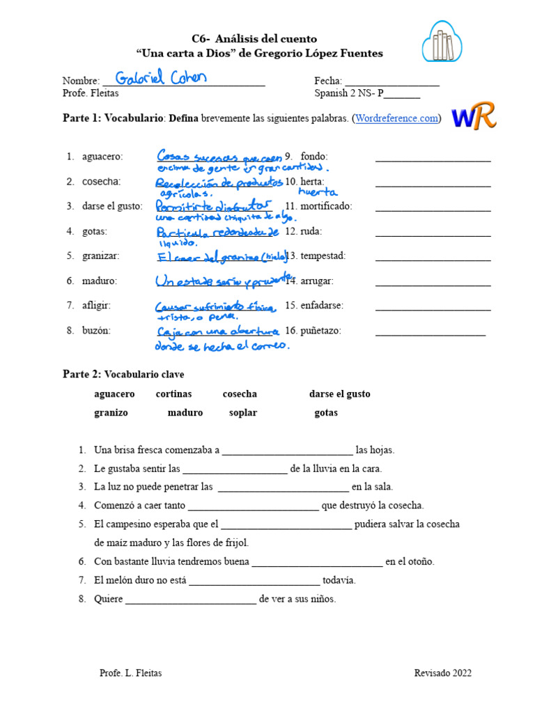 C6-Análisis de Una Carta A Dios | PDF