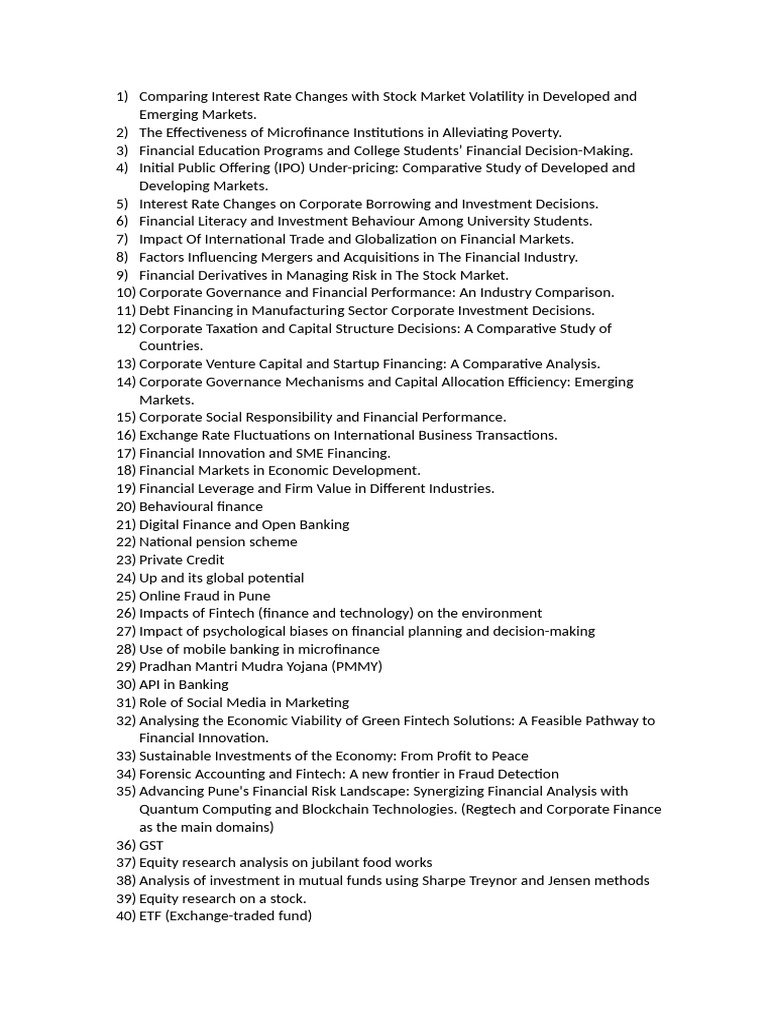 Comparing Interest Rate Changes With Stock Market Volatility in ...