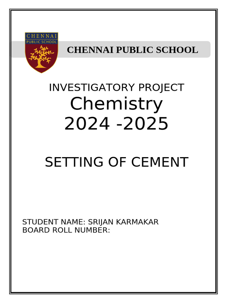CLASS XII - INVESTIGATORY PROJECT COVER PAGE srijan 7[1] | PDF