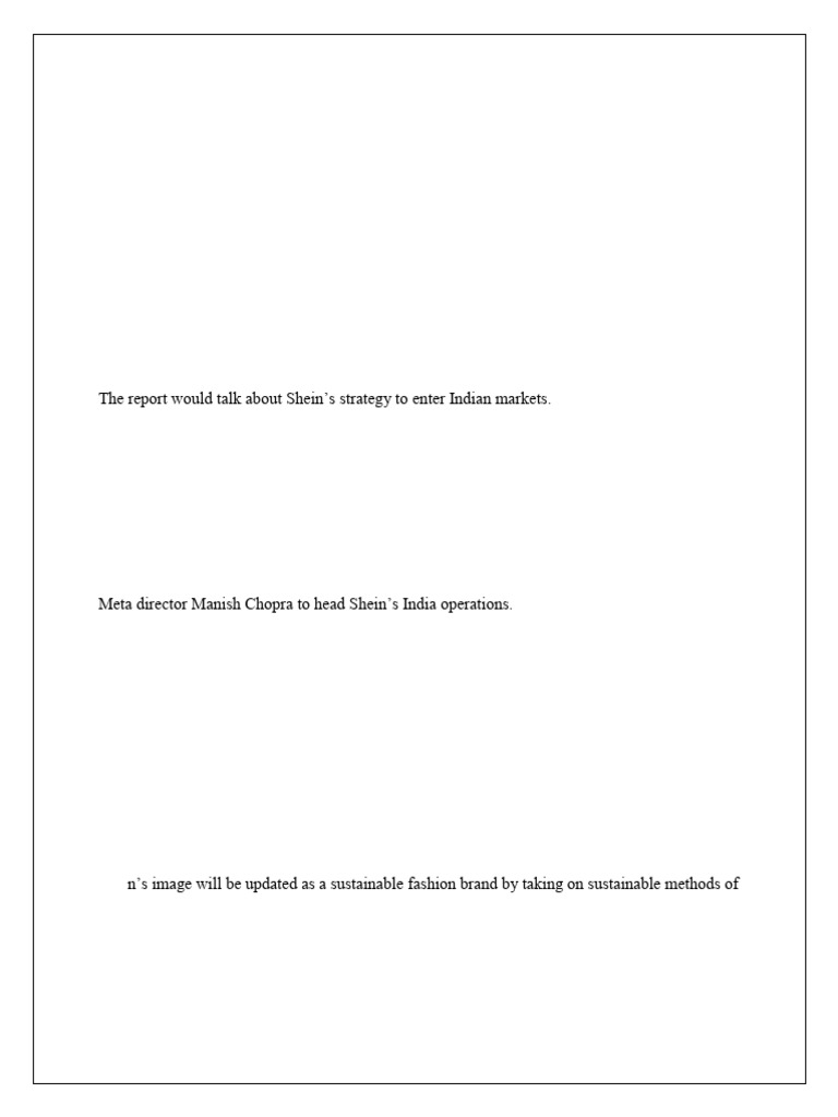 Shein's Strategic Relaunch in India | PDF | Brand | E Commerce