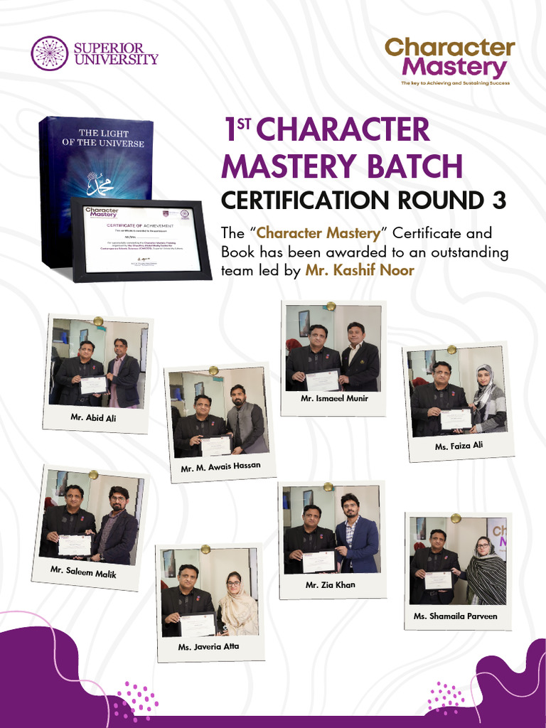 Character Mastery Certification Round 3 | PDF
