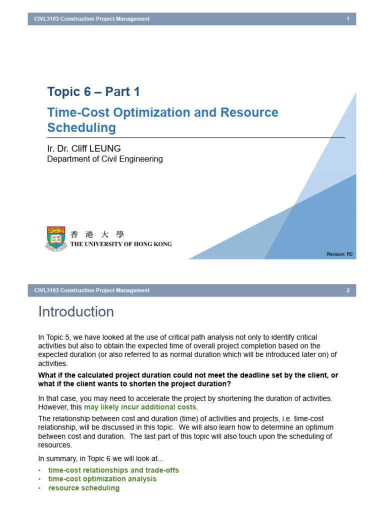 Time-Cost Optimization in Projects | PDF | Project Management ...