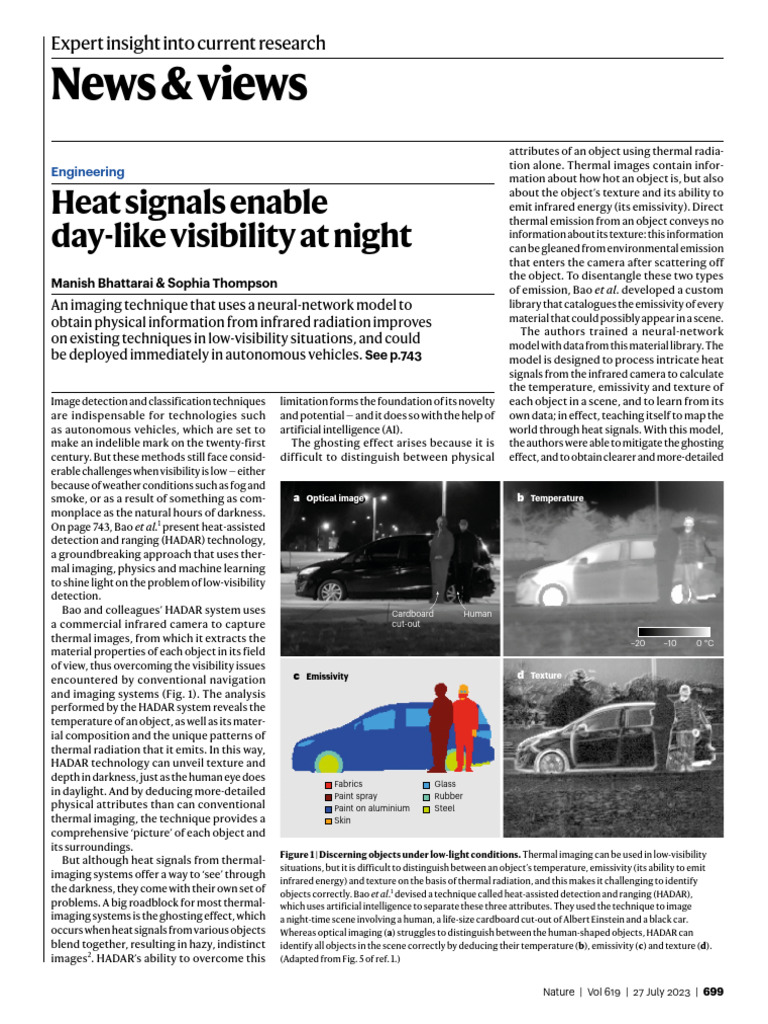 Heat Signals Enable Day-Like Visibility at Night | PDF | Thermography ...