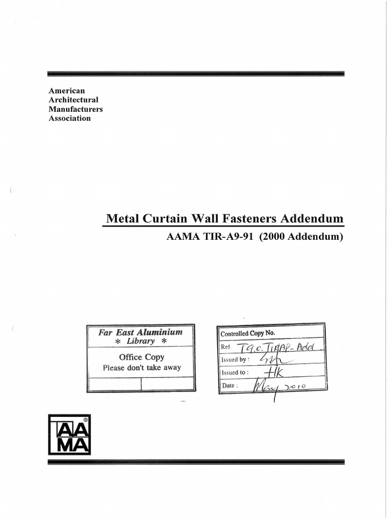 Aama Tir-A9-91 (2000 Addendum) | PDF