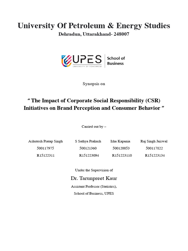 CSR's Impact on Brand Perception | PDF | Corporate Social ...
