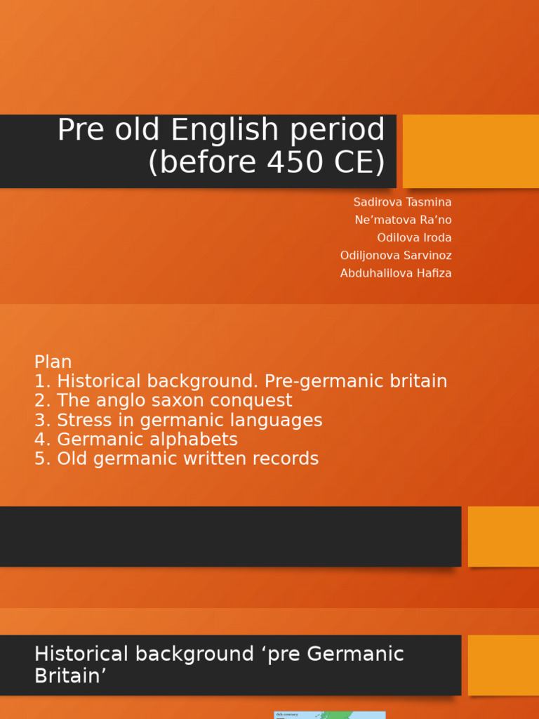 Pre-Old English Historical Overview | PDF | Celtic Britons | Great Britain