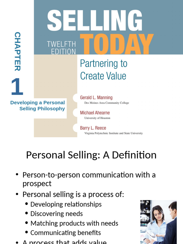 Chapter 1 Personal Selling Philosophy | PDF | Sales | Business