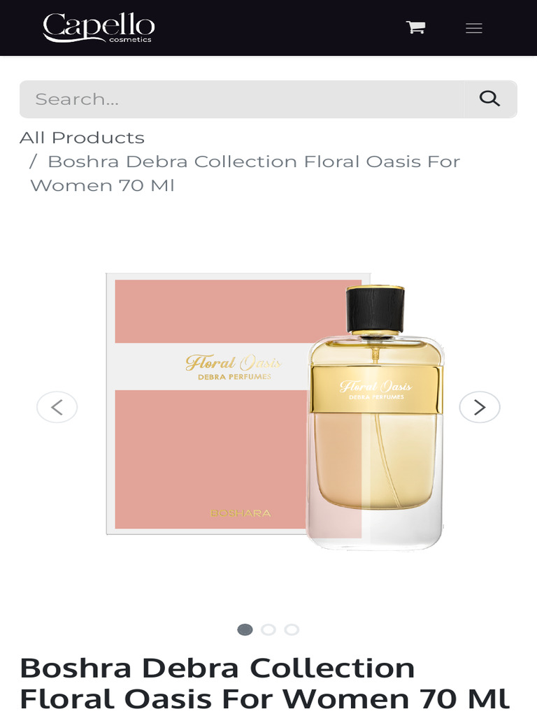 Boshra Debra Collection Floral Oasis For Women 70 Ml Capello | PDF