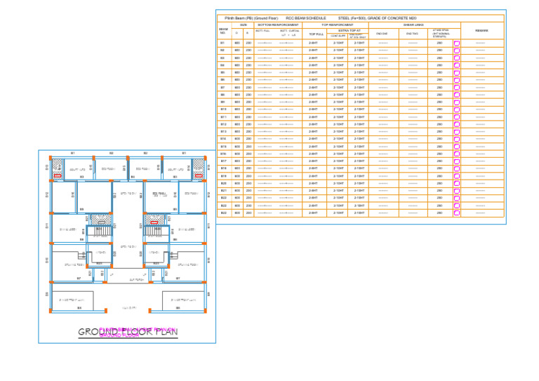 Plan-Plinth Beam | PDF | Structural Engineering