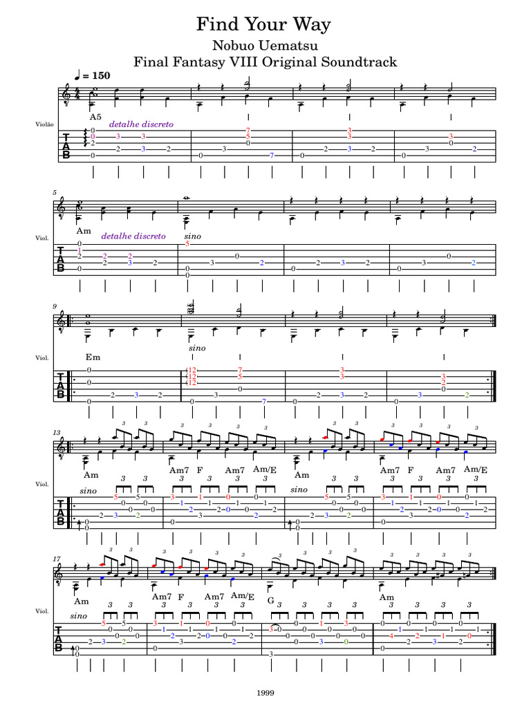 FF8 "Find Your Way" Violin Sheet Music | PDF | Role Playing Games | Fantasy