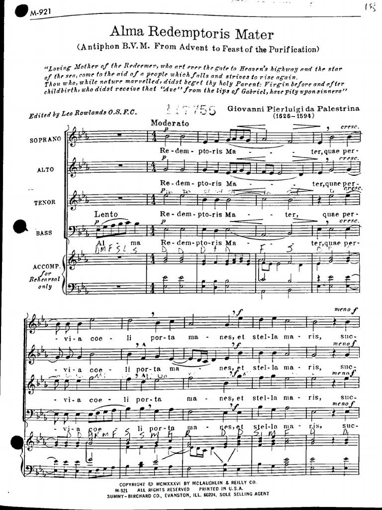 Alma Redemptoris Mater | PDF