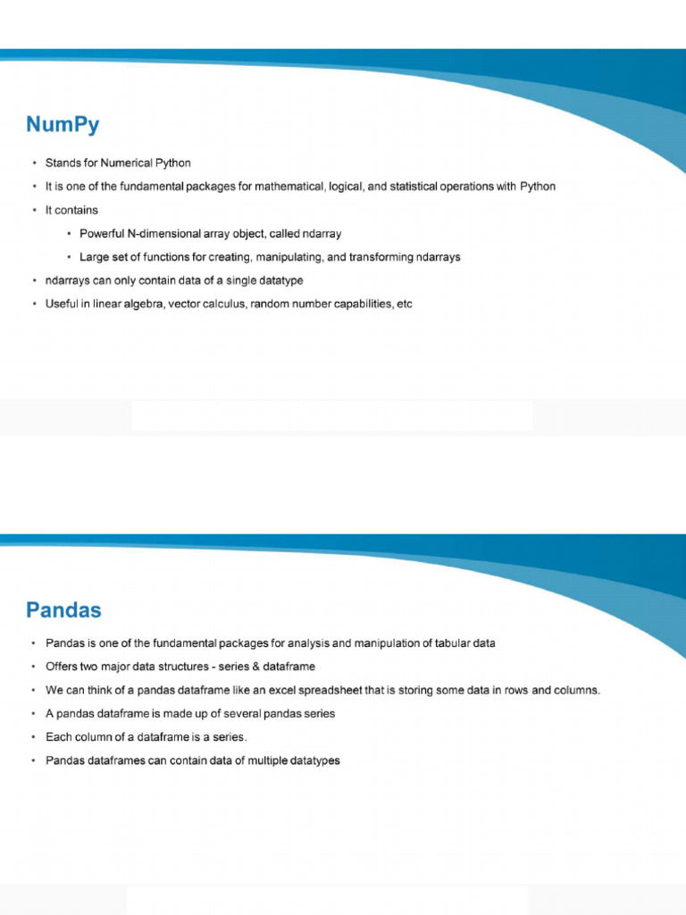 Corizo Class 2 - Numpy Pandas | PDF