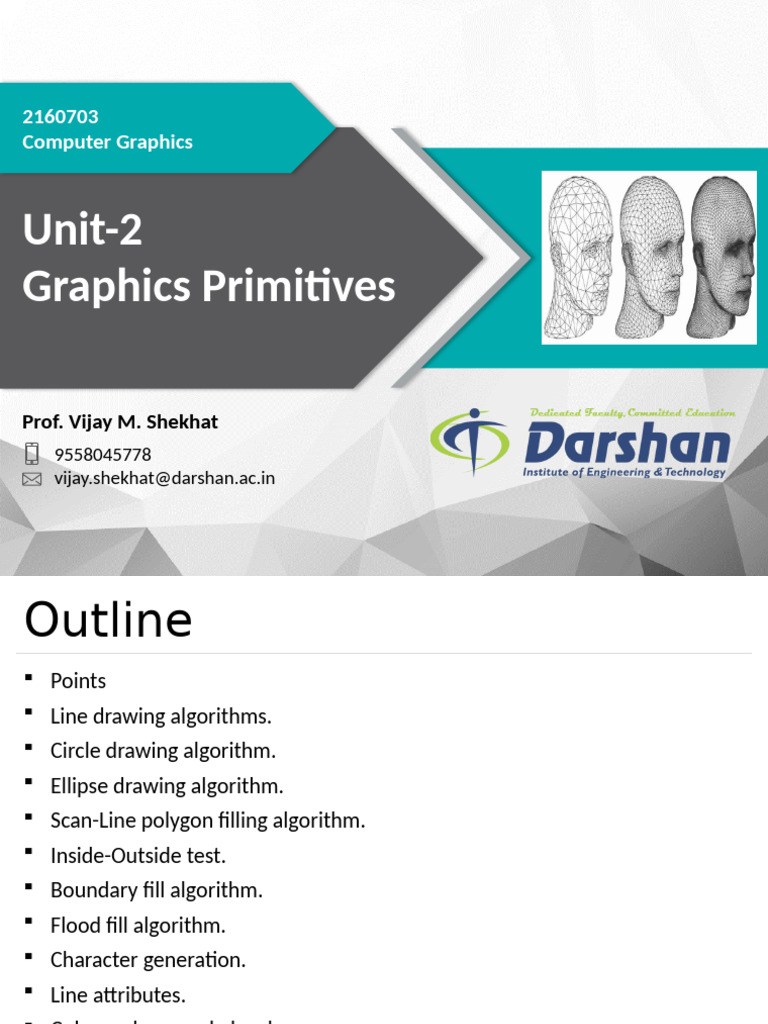 Chapter 2-Computer Graphics Output Primitives | PDF | Ellipse | Circle